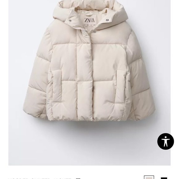 Zara | Jackets & Coats | Zara Cream Puffer Jacket | Poshmark